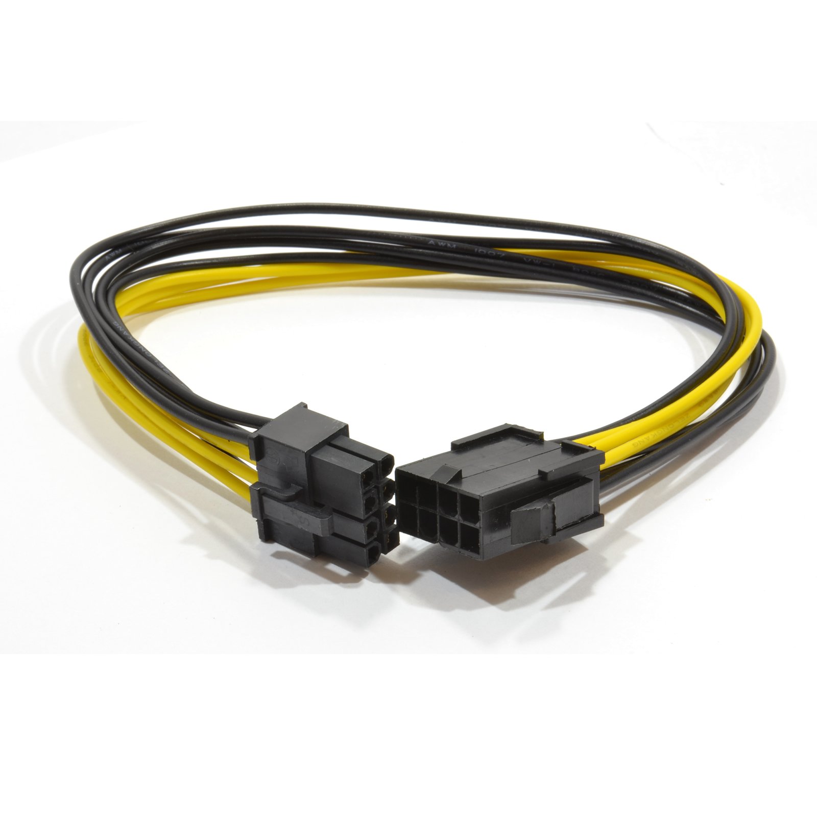 8-Pin PCIe Molex (M) to 8-Pin PCIe Molex (F) Extension Power Cable ...